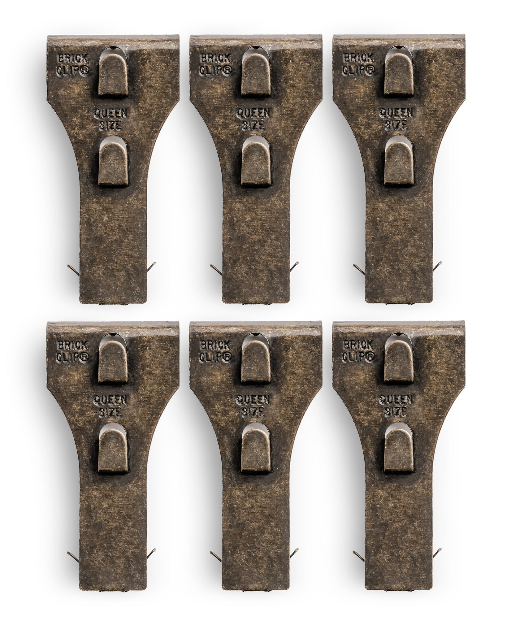 QUEEN SIZE Brick Clip® Fastener- 6 PACK (for bricks 2 1/2" to 2 3/4" i ...